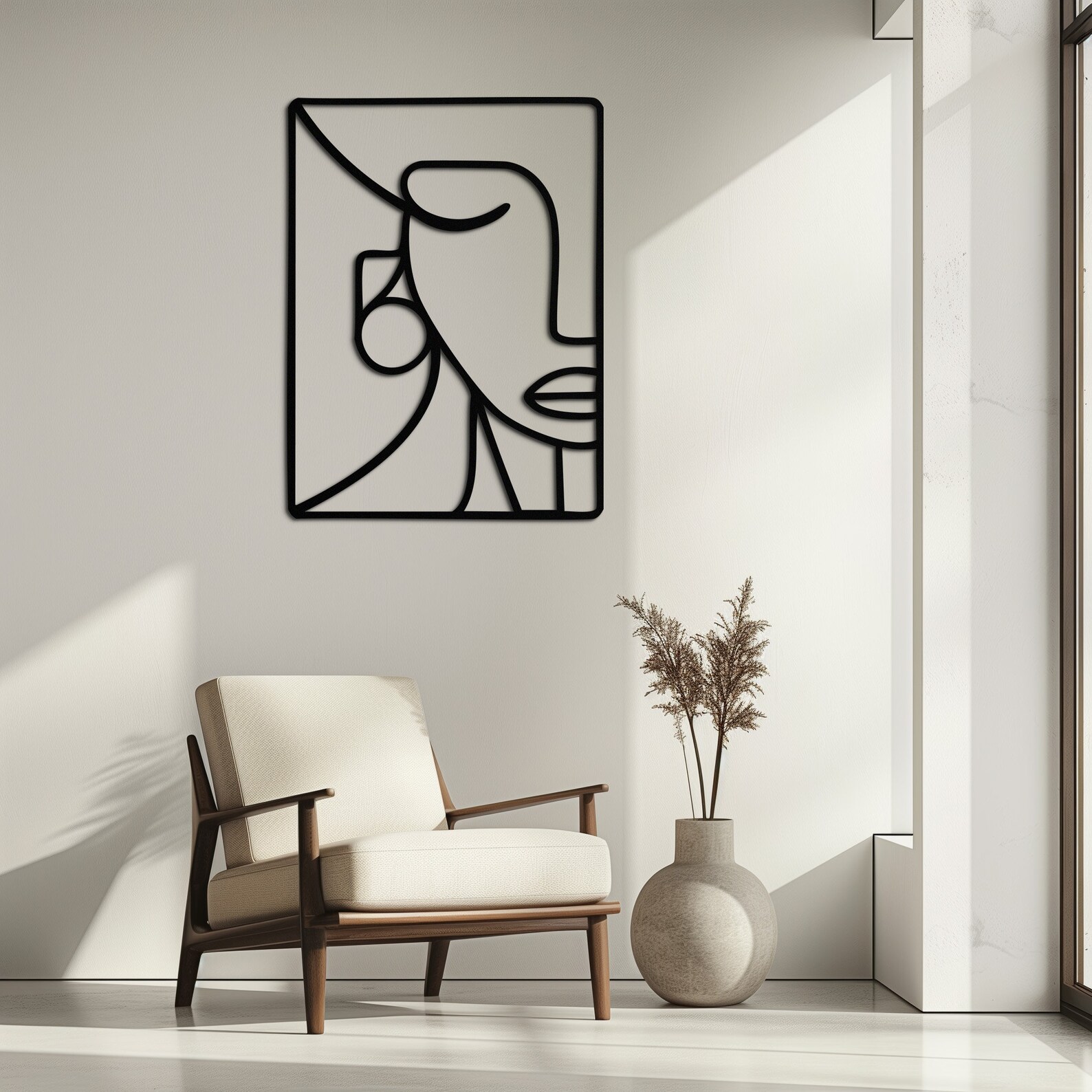 Romantic Woman Metal Wall Art, Woman's Face, Gift, Room Decor, Birthday ...