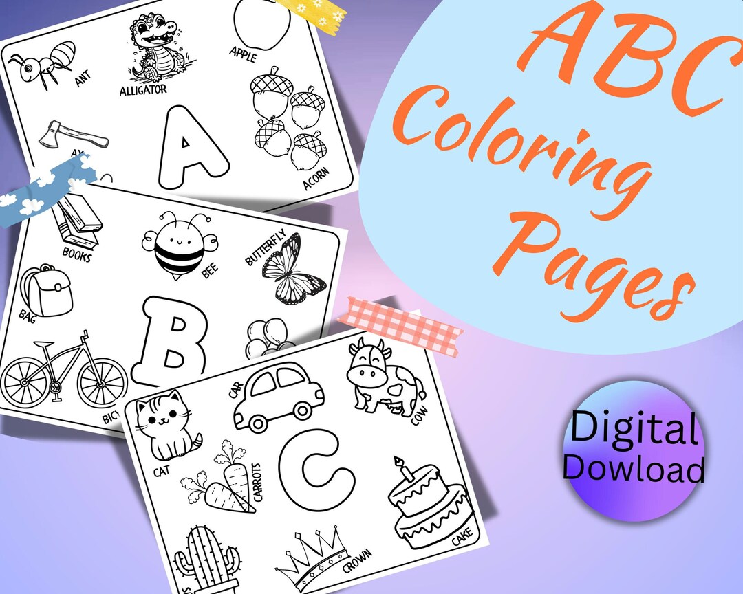 Alphabet Coloring Book,coloring Pages,abc Coloring,preschool Learning ...