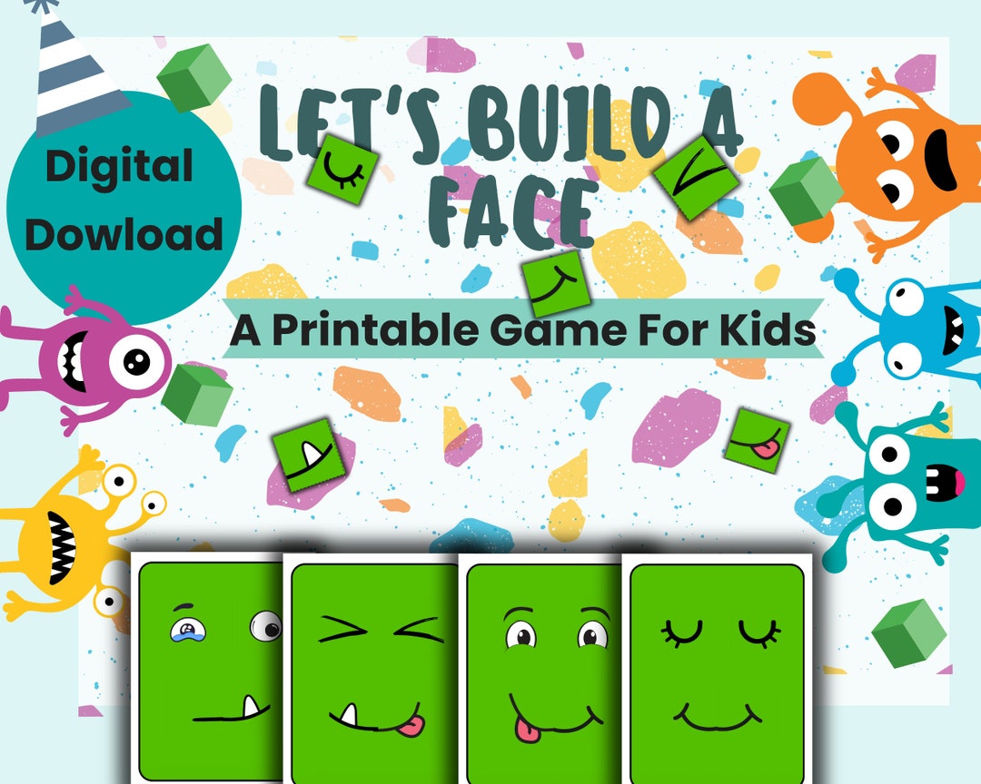 Printable Activity: Build a Face Printable Game Preschool Activities ...