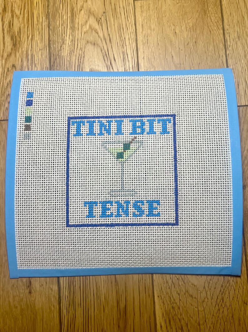 Tini Bit Tense Digital Chart for Needlepoint and Cross Stitch - Etsy