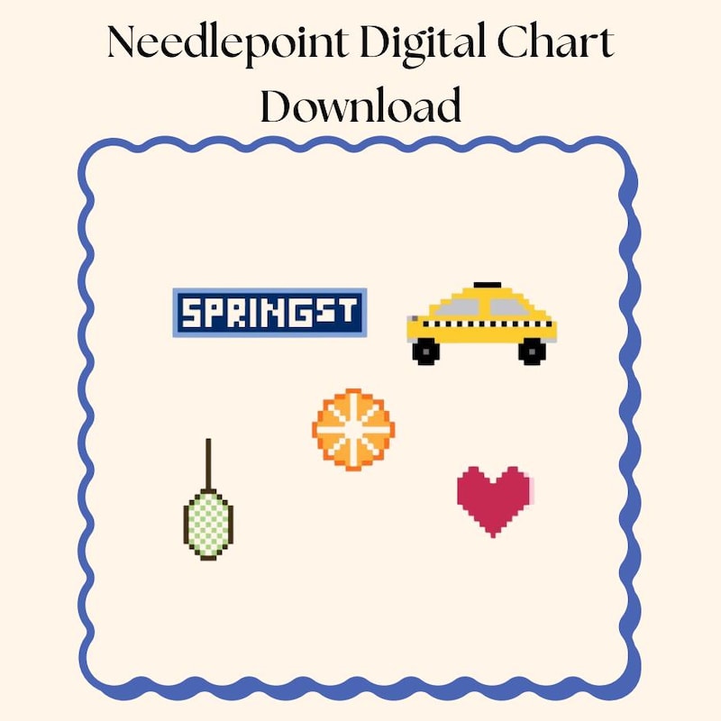 Heart Bag Charm Needlepoint - Etsy