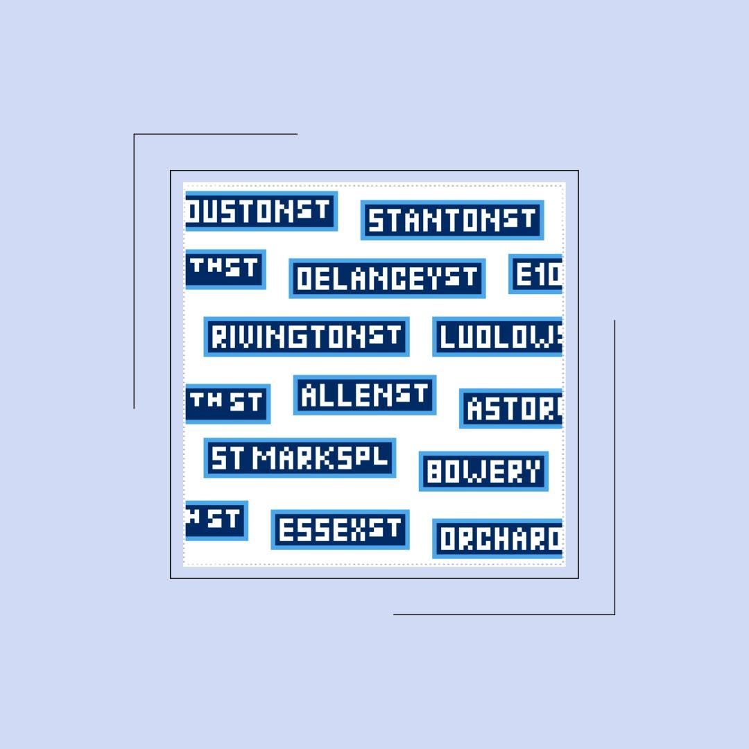 6" East Village/lower East Side Street Signs Digital Chart for ...