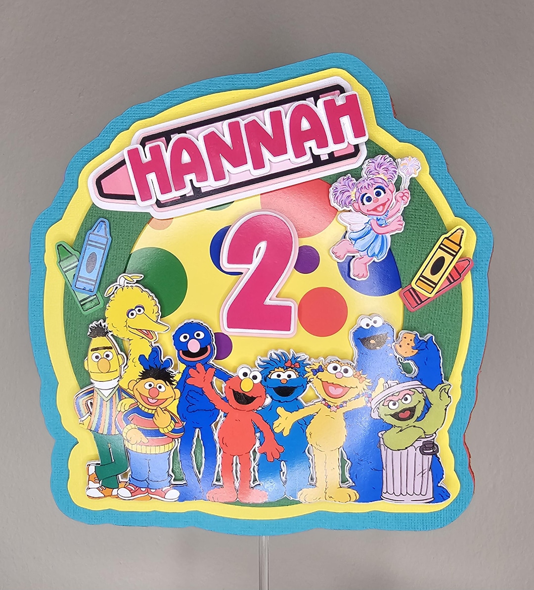 Sesame Street Cake Topper, Sesame Street Topper, 3D Cake Topper, Kids ...