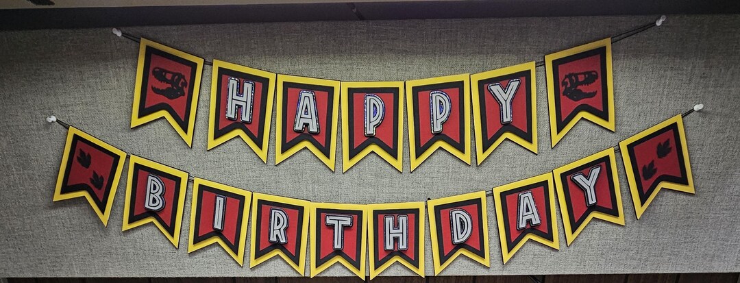 Dinosaur Birthday Banner: 3D Jurassic Cake Banner - Etsy