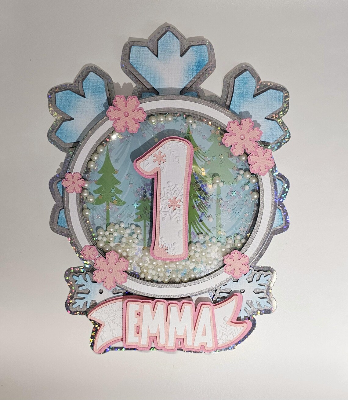 3D Winter Cake Topper, Winter One-derland Topper, Snowglobe Cake Topper ...