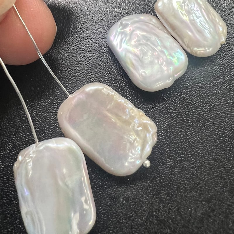 Flat Pearl Beads - Etsy