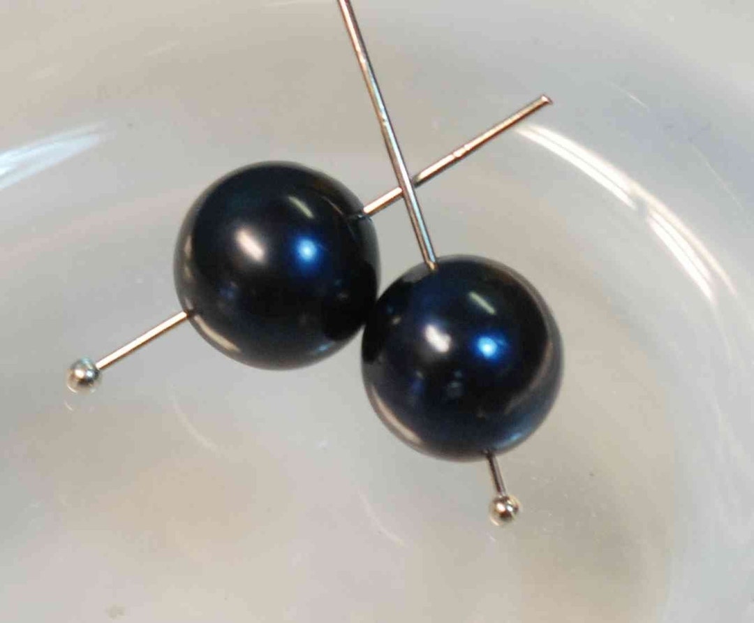 9-9.5mm AAA Round Pearl---perfect Round Matched Pair Genuine Cultured ...