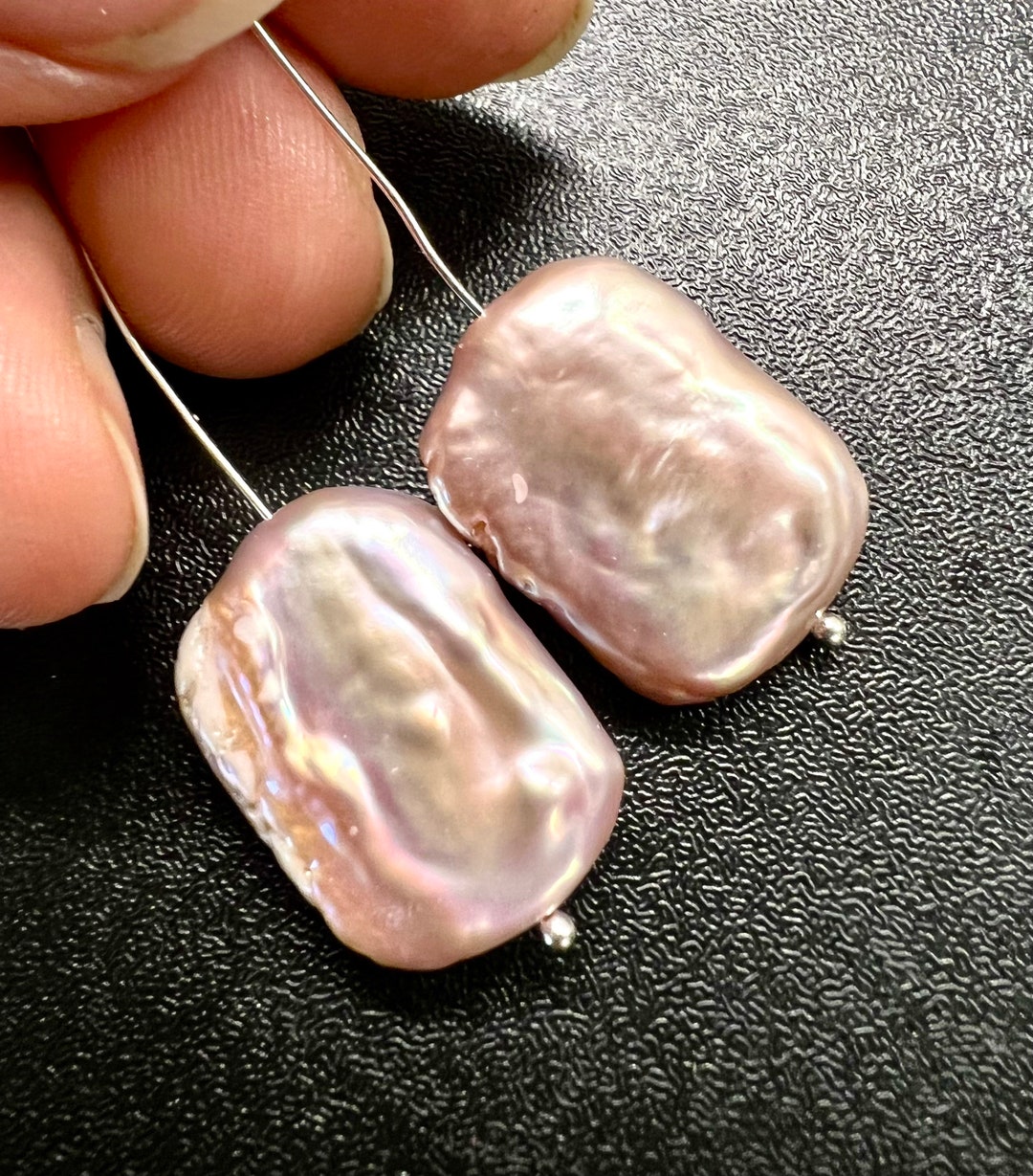 Single Piece AAA+ 15x20mm Baroque Square Pearl Beads, Natural Pink ...