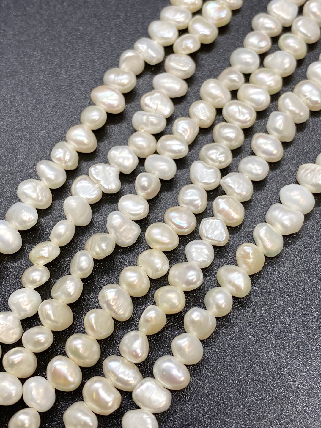 Aaor AAA 5-6mm Small Baroque Nugget Pearl, Full Strand Corn Freshwater ...