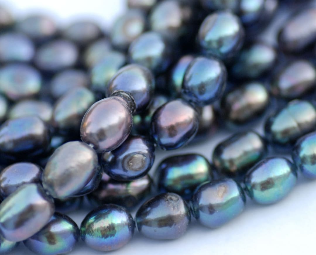 9x11mm AA Rice Pearl, 15" Full Strand Baroque Pearl Freshwater Pearl ...