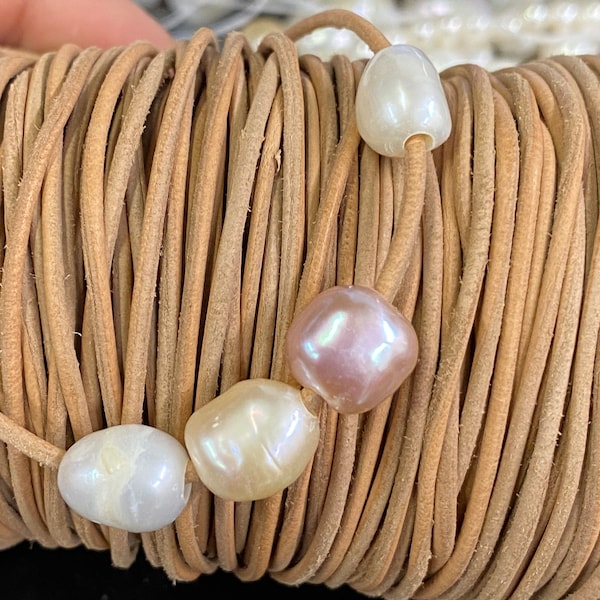 Leather and Pearl - Etsy