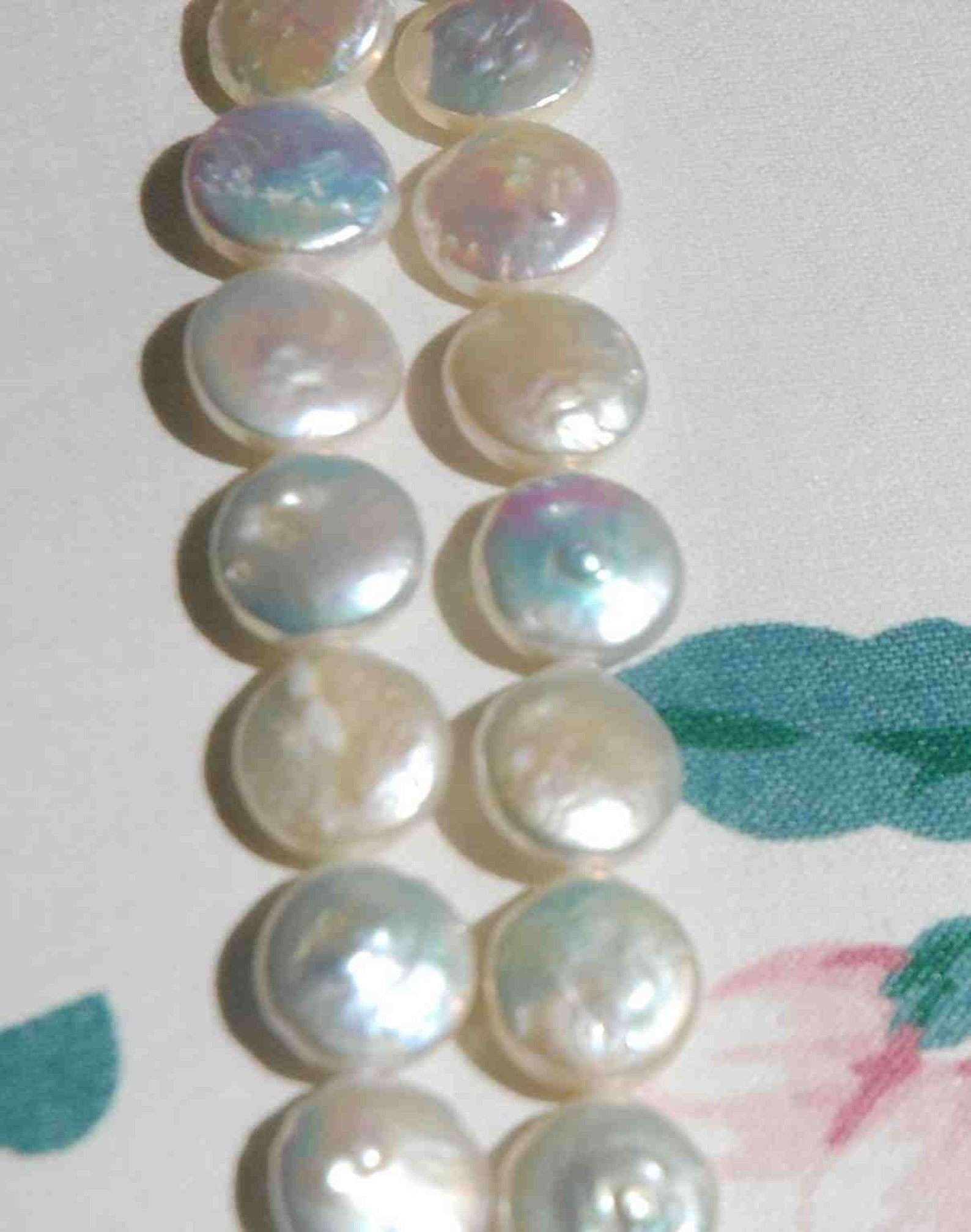 AAA High Luster 12-13mm Coin Pearl, Genuine Cultured Freshwater Pearl ...