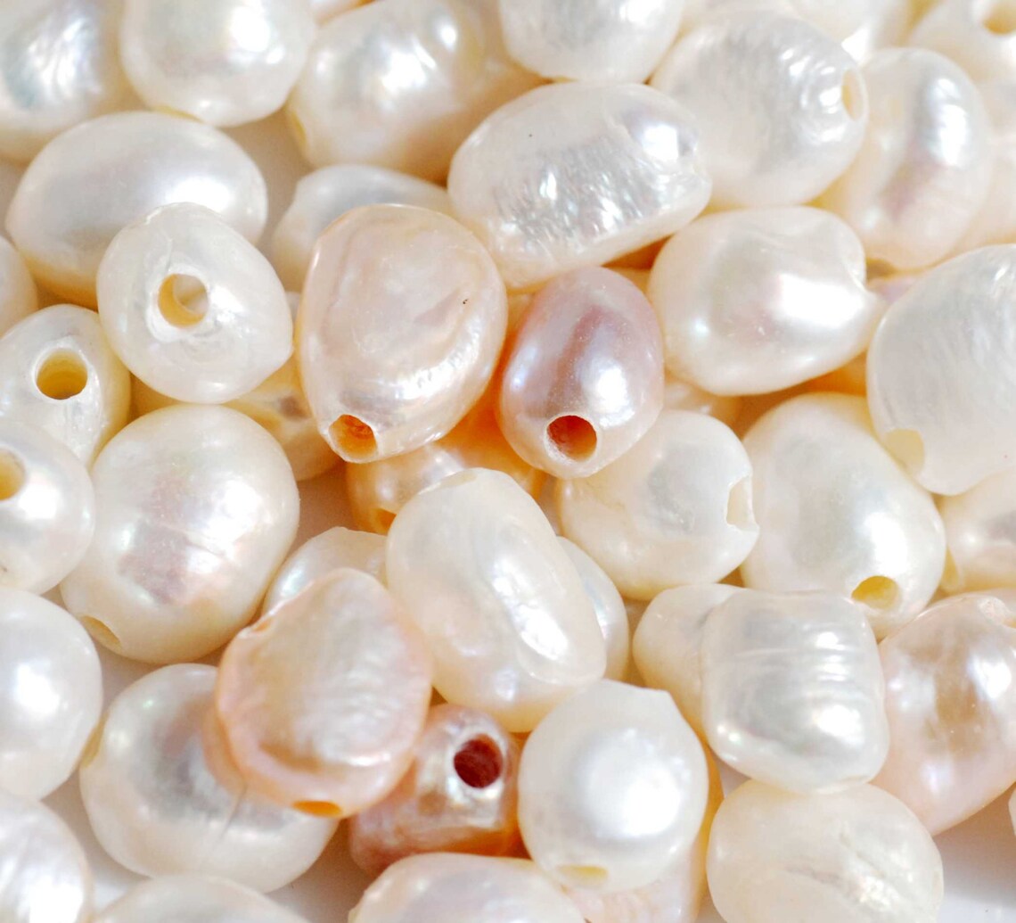 Large Hole Pearl Nugget Pearl Baroque Pearl Freshwater Pearl | Etsy