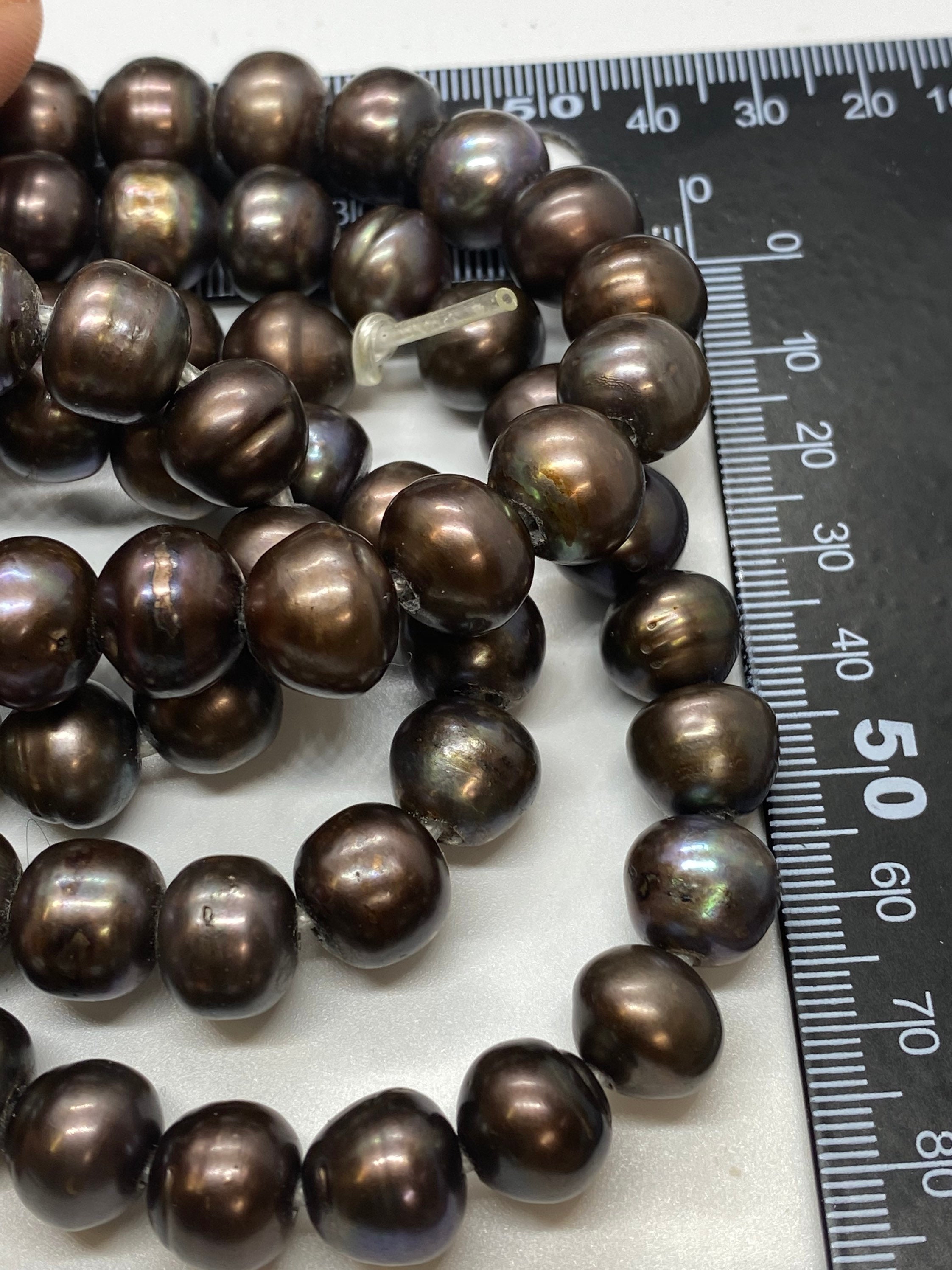 11-12mm A-AA off Round Freshwater Pearl Large Hole 2.2mm 3mm Potato ...