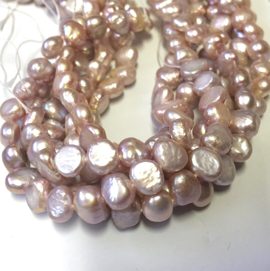 7mm Corn Pearl Baroque Pearl Freshwater Pearl Natural Lavender Purple ...