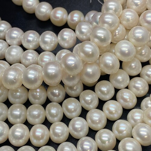 Big Round Freshwater Pearl 9-10mm Round Potato Pearl Natural - Etsy