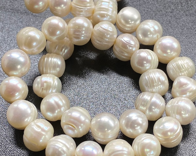 Large Round Freshwater Pearl 11-12mm off Round Potato Pearl Natural ...