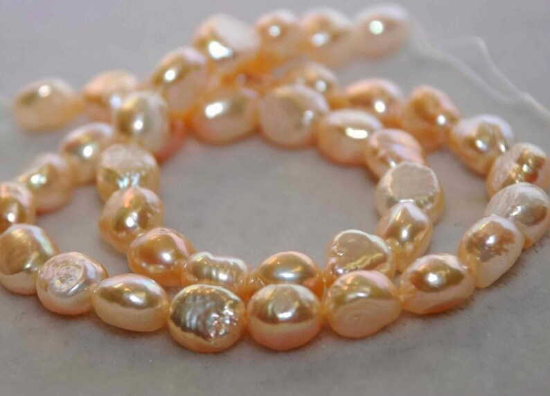 AA 9-11mm Baroque Pearl Freshwater Pearl Good Quality Natural Peach ...