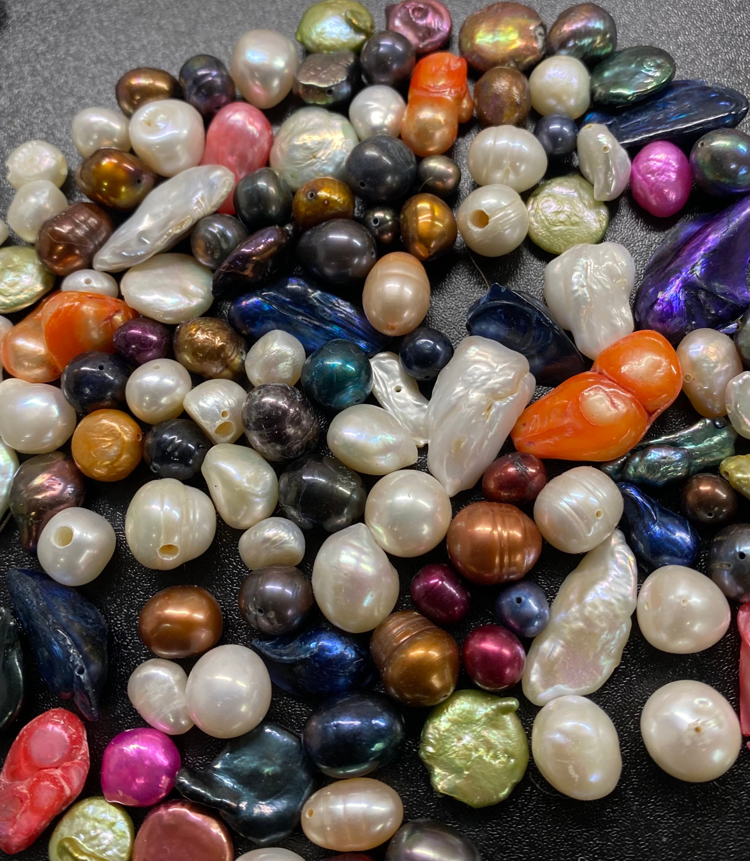 6-40mm Assorted Loose Freshwater Pearl, Mixed Pearl Beads Bag, Large ...