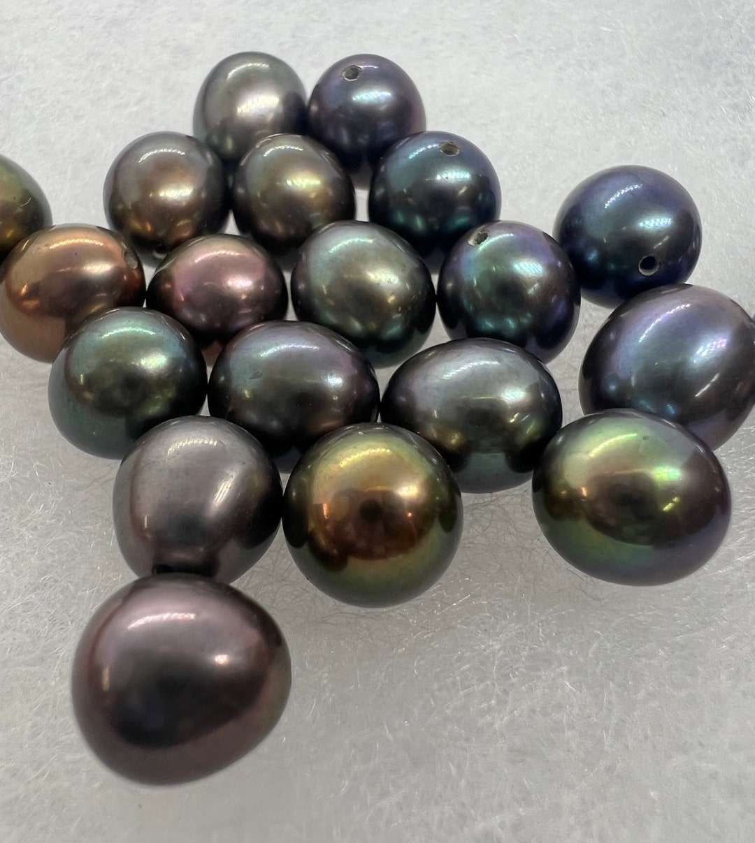 8.5x9.5mm Half Drilled, AAA+ Top Gem Quality Perfect Tear Drop Pair ...