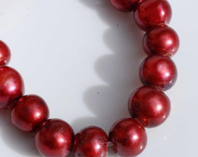 AA+ 7-8mm With 2.5mm Large Hole Pearl Round Pearl Freshwater Pearl ...