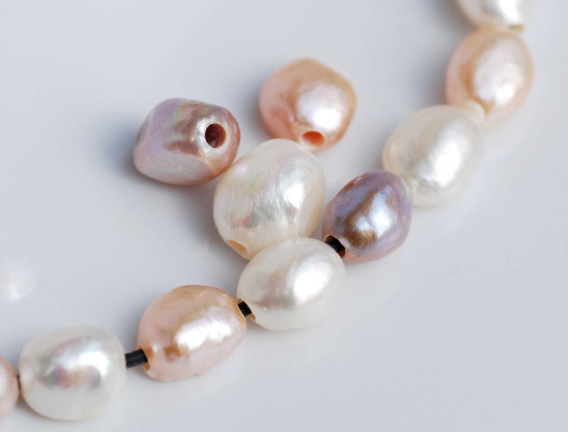 Large Hole Pearl Nugget Pearl Baroque Pearl Freshwater Pearl | Etsy