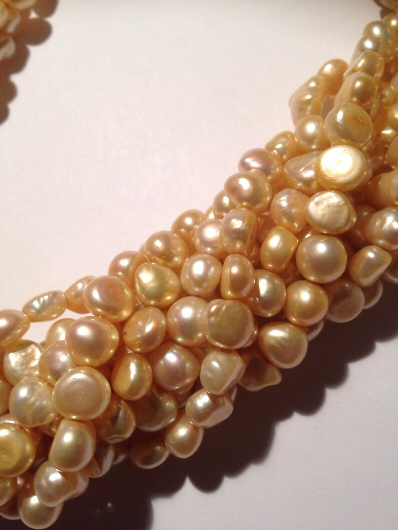 Corn Pearl Baroque Pearl Freshwater Pearl Stunning Yellow - Etsy