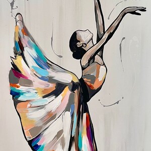 Ballet Dancer Original Painting, Ballerina Painting, Ballet Dancer Art ...