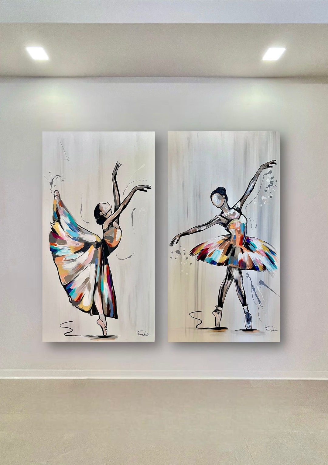 Ballet Dancer Original Painting, Ballerina Painting, Ballet Dancer Art ...