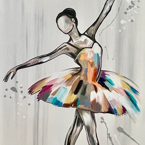 Ballet Dancer Original Painting, Ballerina Painting, Ballet Dancer Art ...