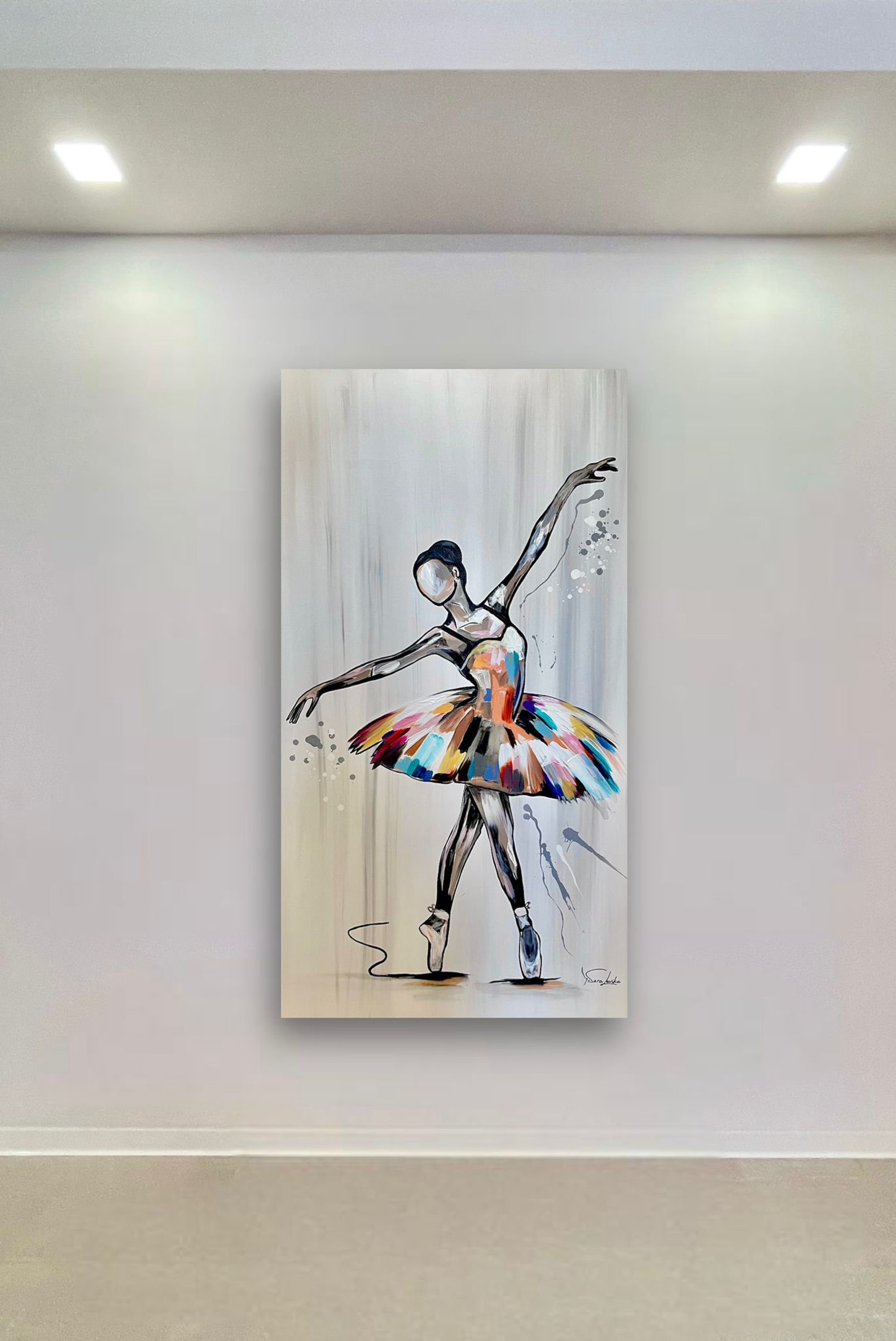 Ballet Dancer Original Painting, Ballerina Painting, Ballet Dancer Art ...