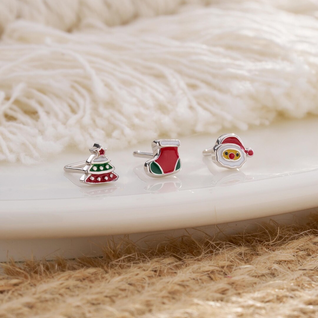 20G 3PCS Christmas Nose Stud/hoop Nose Barbell/cute Nose Ring/tiny Nose ...