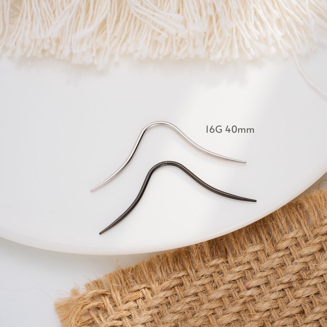 16g Septum Retainer/nose Mustache Piercing/rollie Fingers/mustache ...