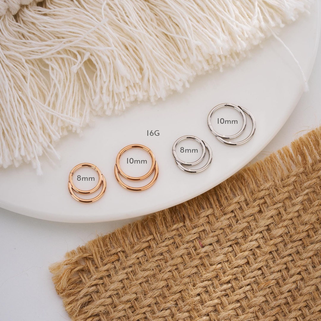 16G Minimalist Double Shaped Septum Hoop/minimalist Nose Septum Ring ...