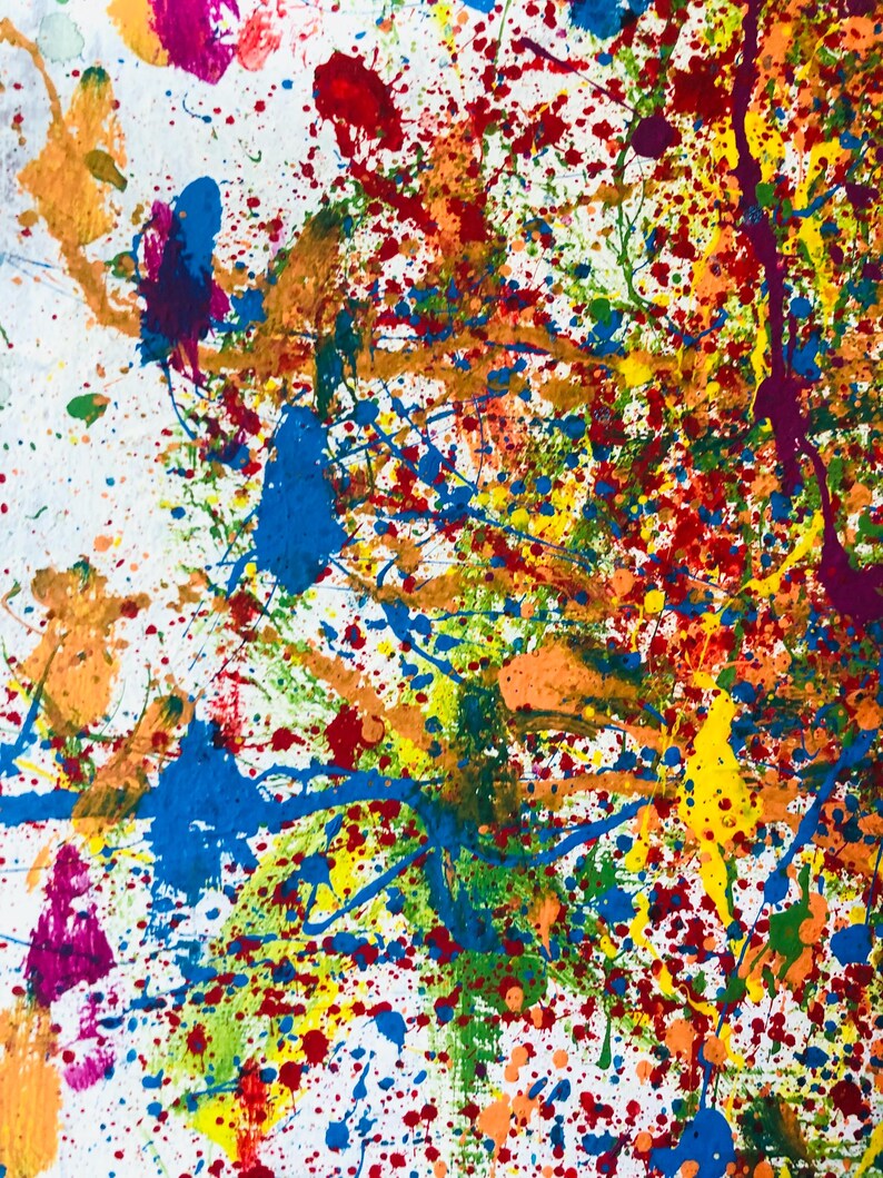 Bright Splatter Art/modern Art - Etsy