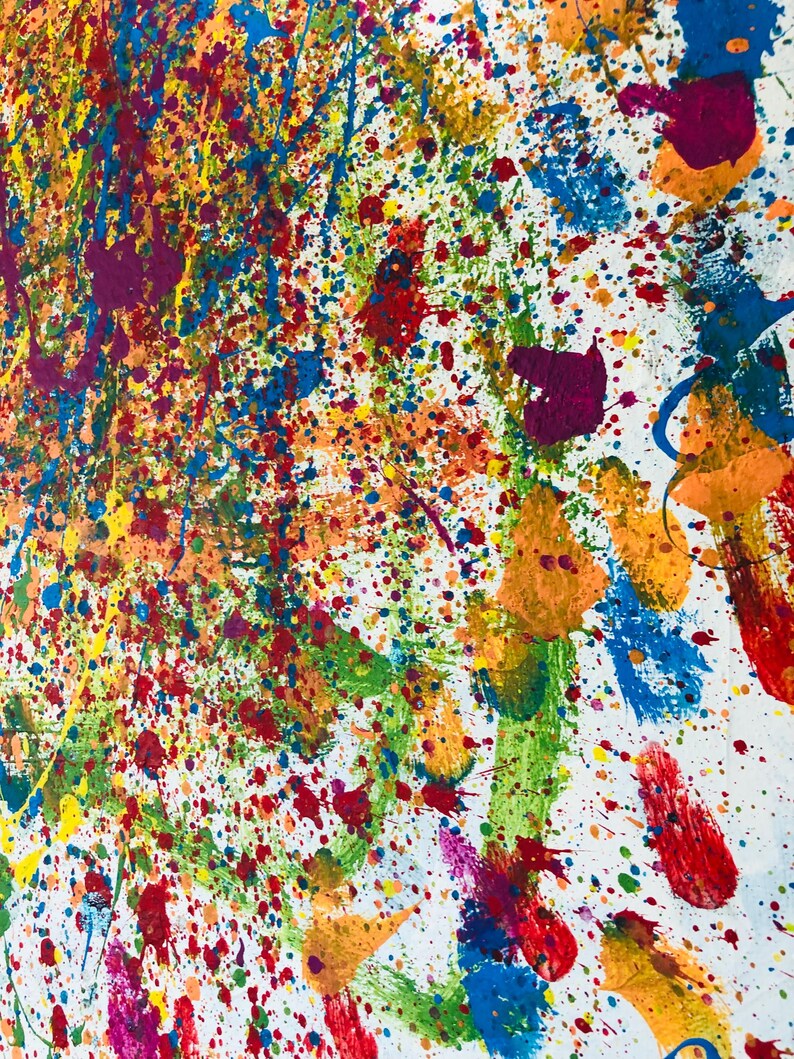 Bright Splatter Art/modern Art - Etsy