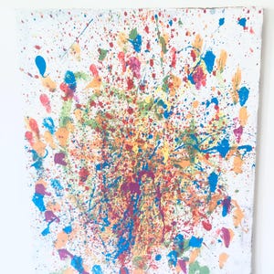 Bright Splatter Art/modern Art - Etsy