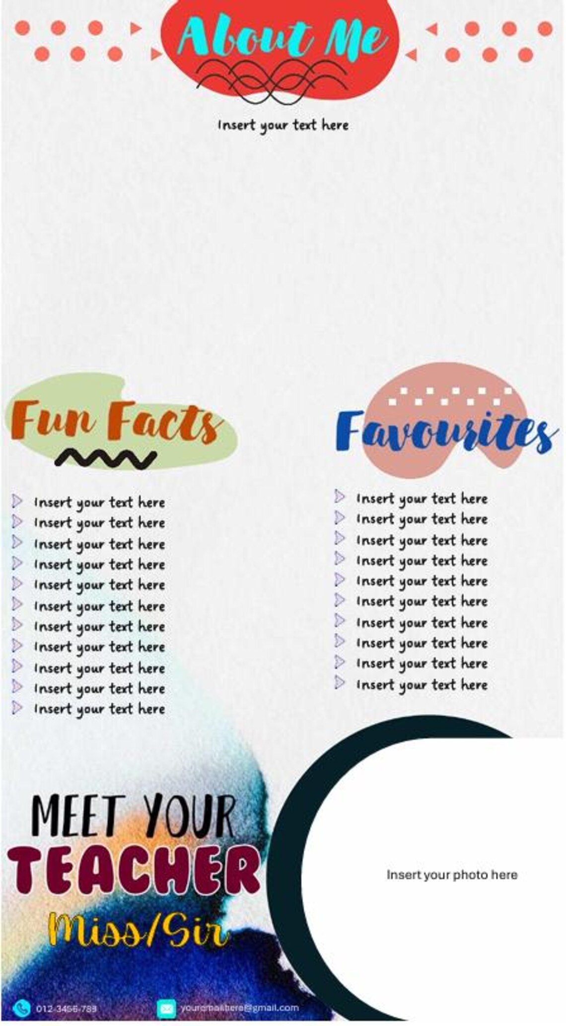 Editable Meet Your Teacher - Etsy