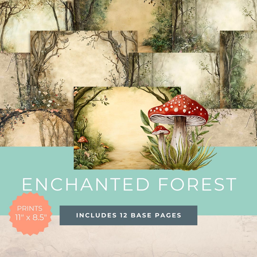 Enchanted Forest Digital Download - Junk Journal Kit - Vintage ...