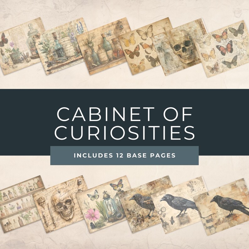 Cabinet of Curiosities Junk Journal Bundle Natural History Digital ...
