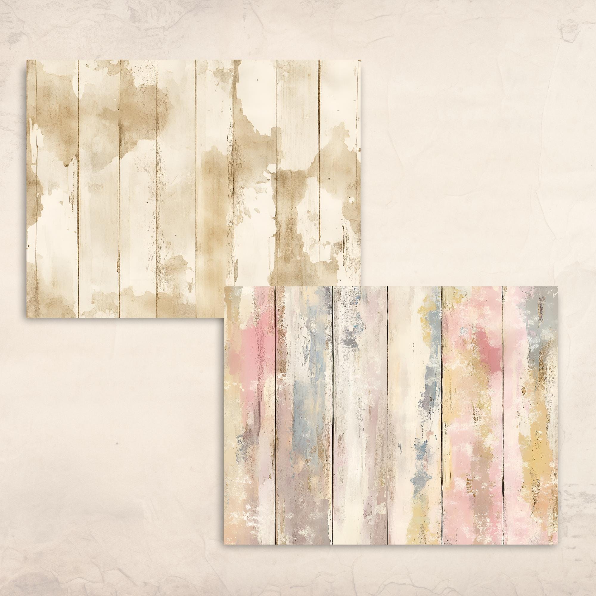 Distressed Wood Digital Paper, Shabby Rustic Woodgrain Planks Texture ...