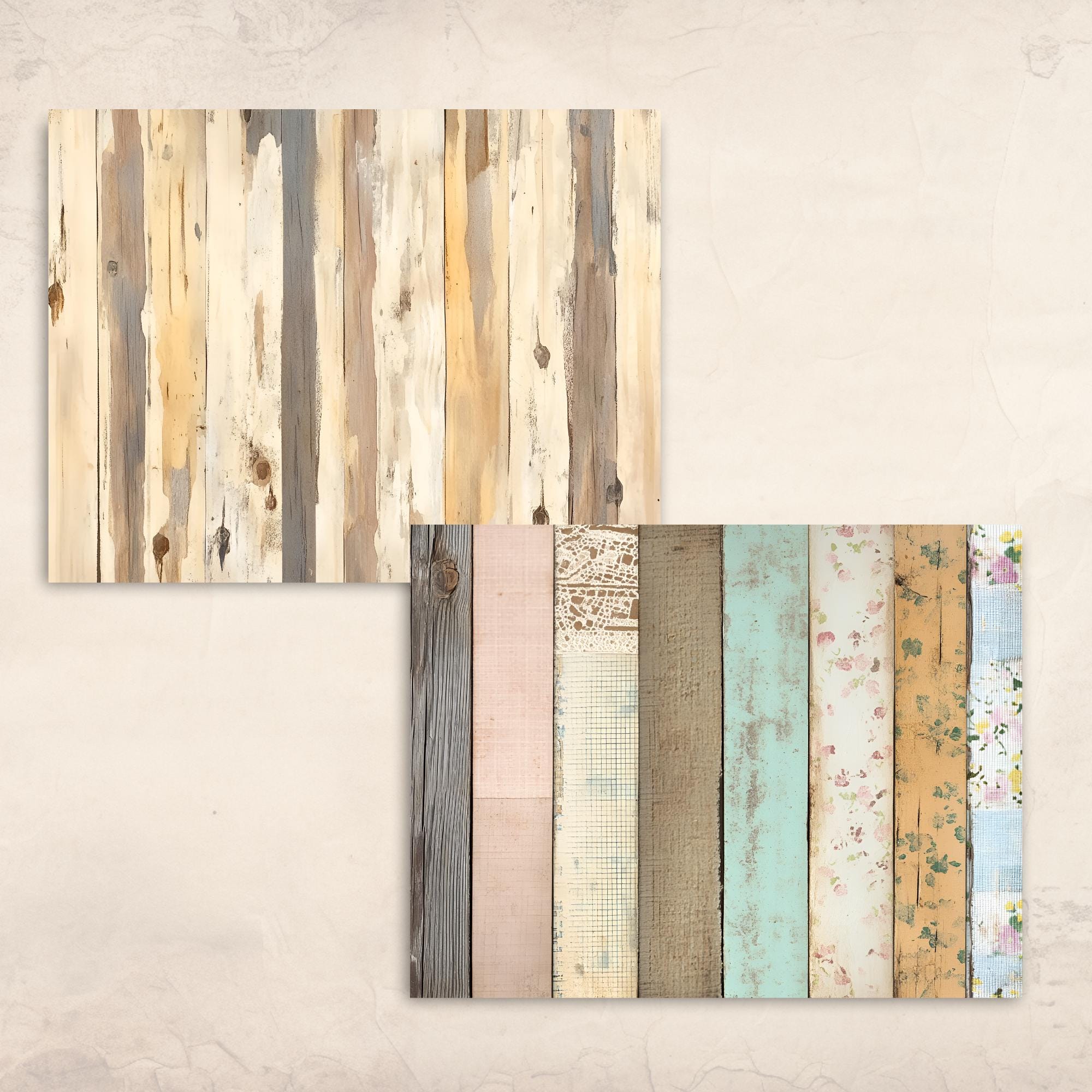 Distressed Wood Digital Paper, Shabby Rustic Woodgrain Planks Texture ...