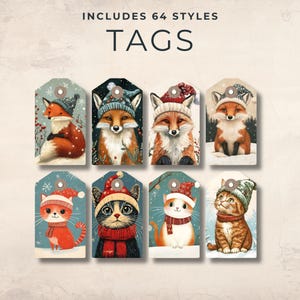 Woodland Animals Christmas Gift Tags – Winter Wonderland (digital ...