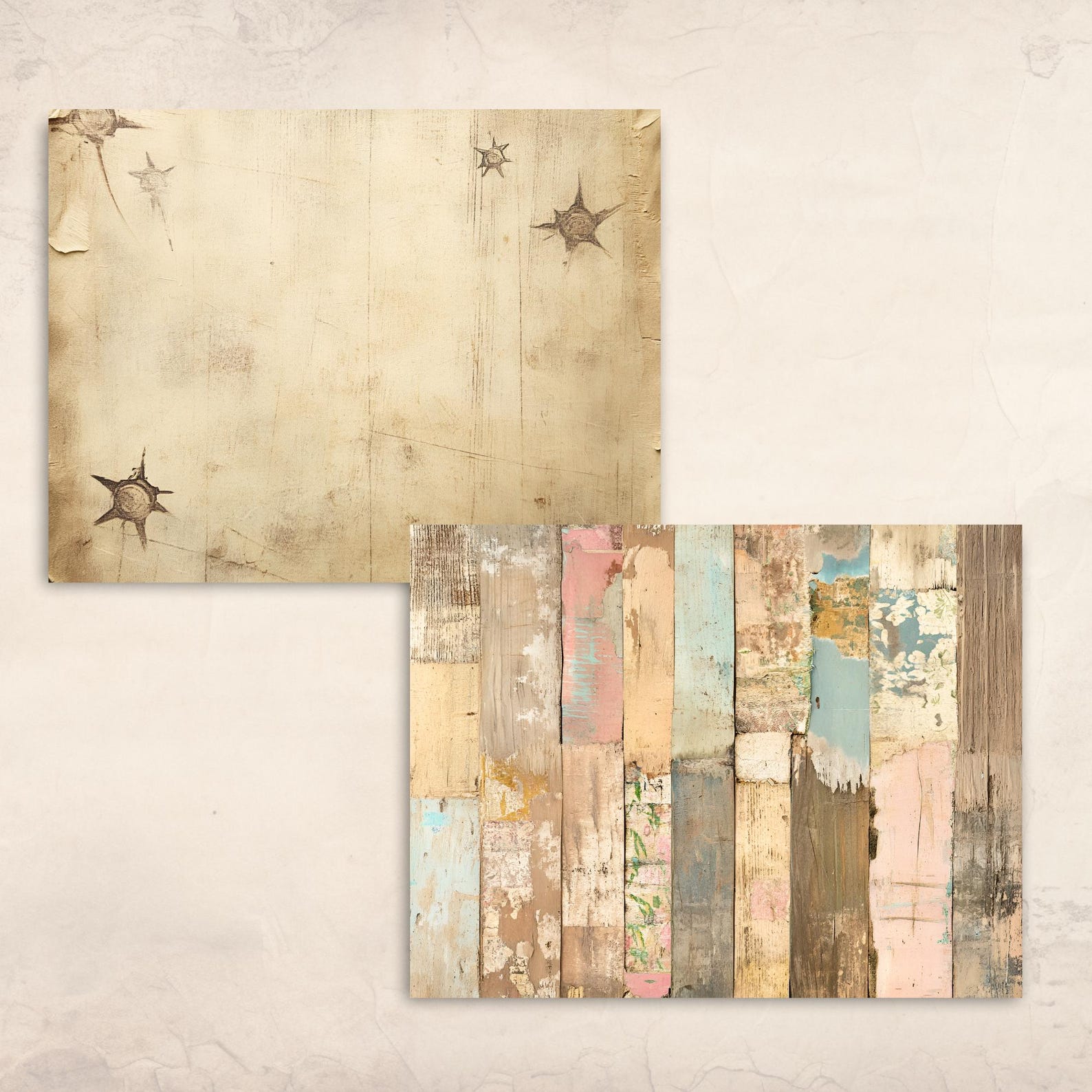 Distressed Wood Digital Paper, Shabby Rustic Woodgrain Planks Texture ...