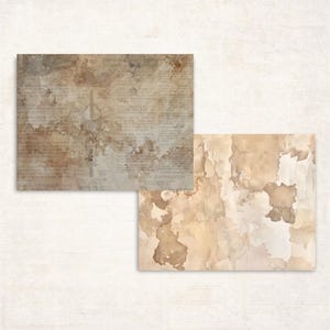 Printable Coffee Stained Journal Kit - Digital Ephemera for Junk ...
