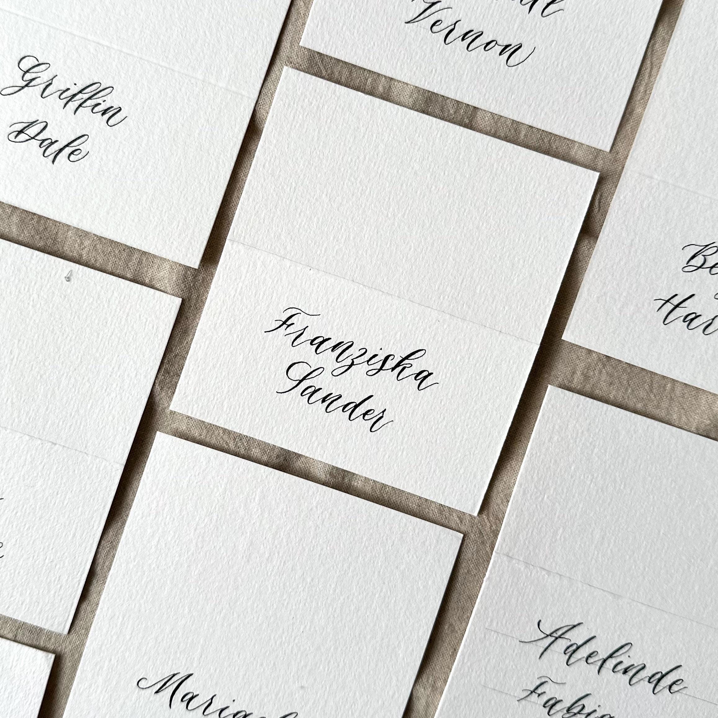 Custom Calligraphy Place Cards | Handwritten Wedding Place Cards ...