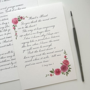 Custom Handwritten Letter in Modern Calligraphy – Personalized Wedding ...