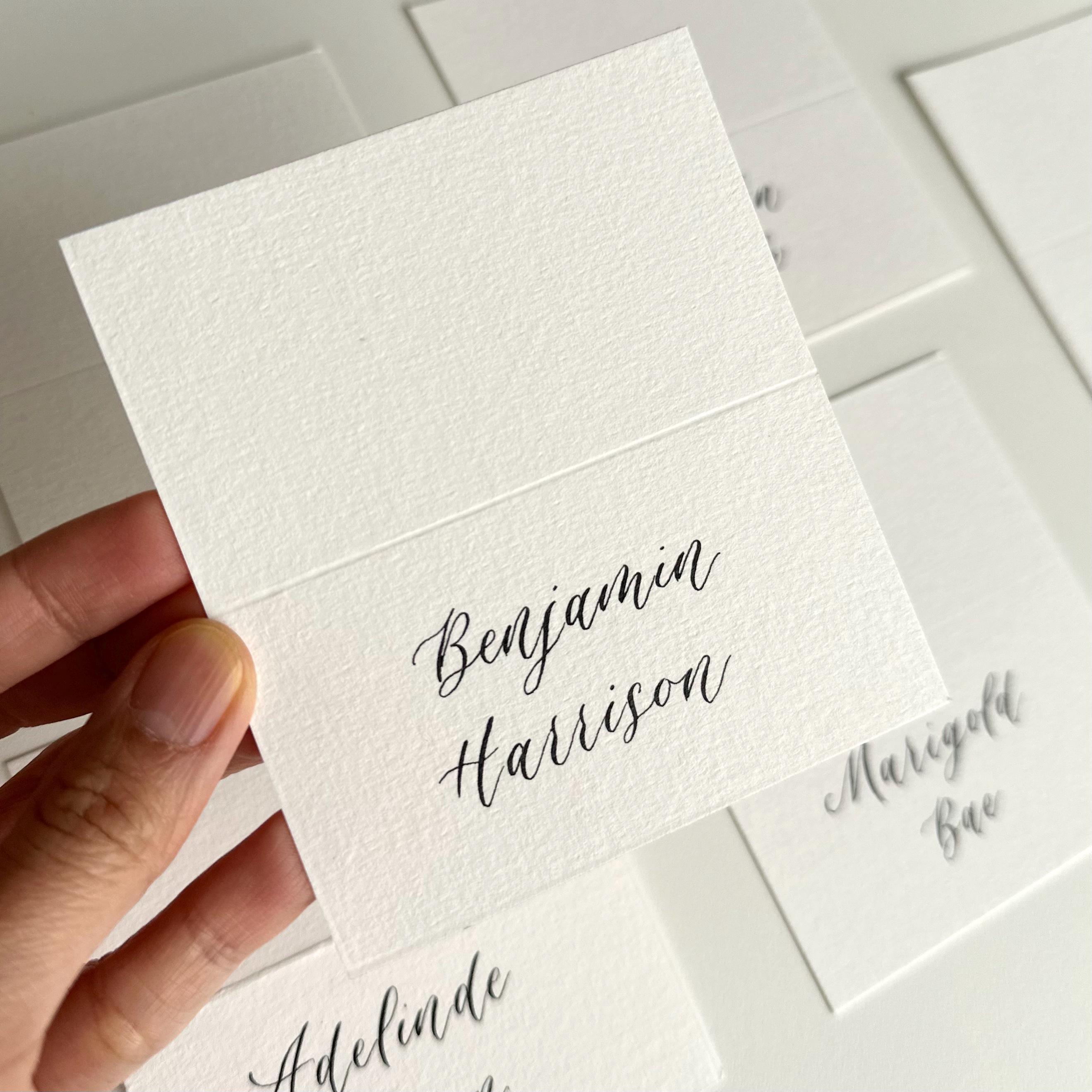 Custom Calligraphy Place Cards | Handwritten Wedding Place Cards ...