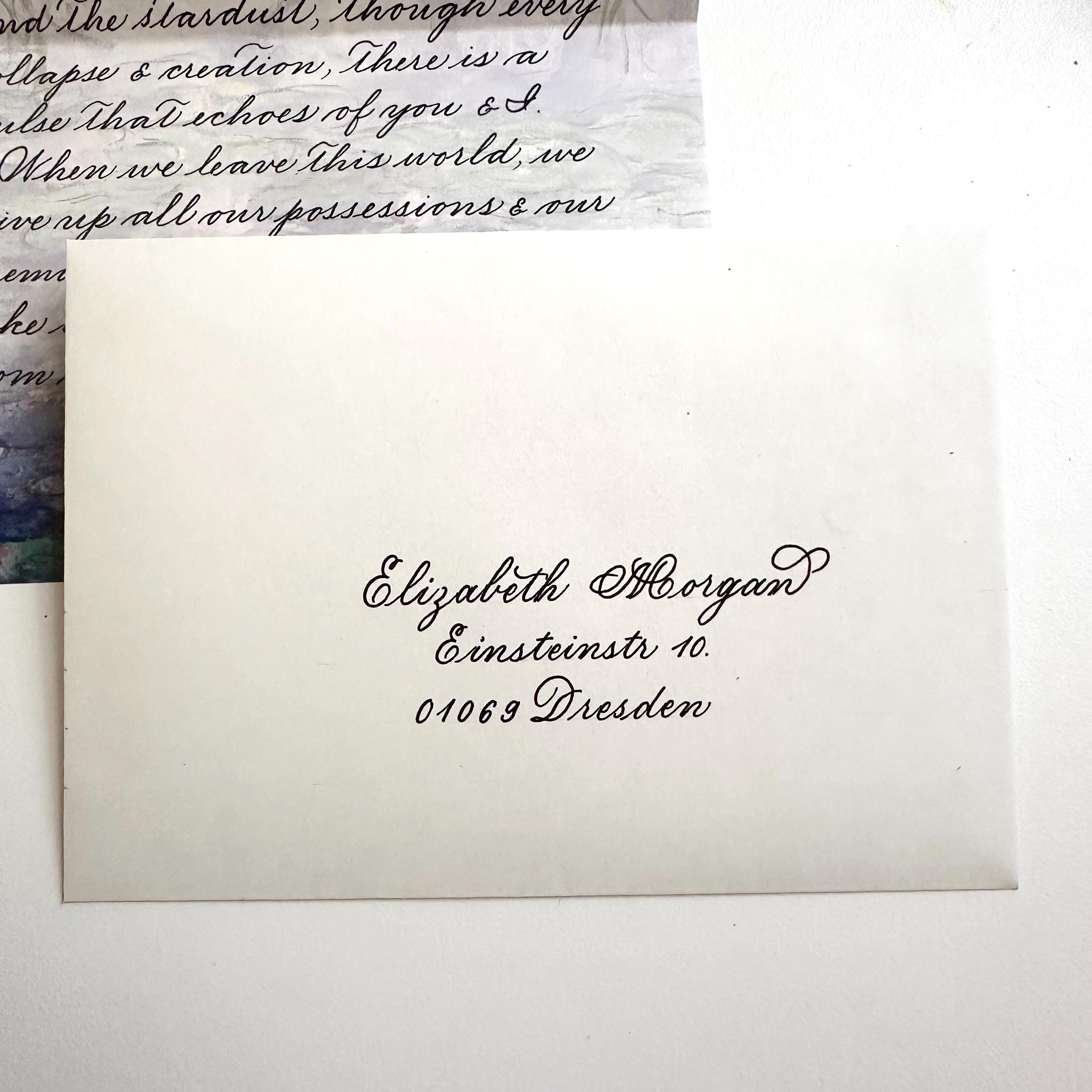 Custom Calligraphy Letter Monet Water Lily Pond Paper Handwritten ...