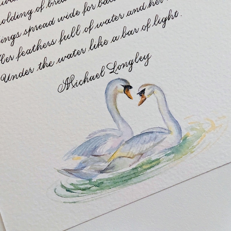 Custom Calligraphy Letter: Personalized Wedding Vows, Love Note, Poem ...